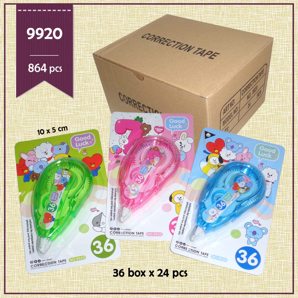 Jual tipex correction tape kpop besar tipe 9920 36 meter satuan ...
