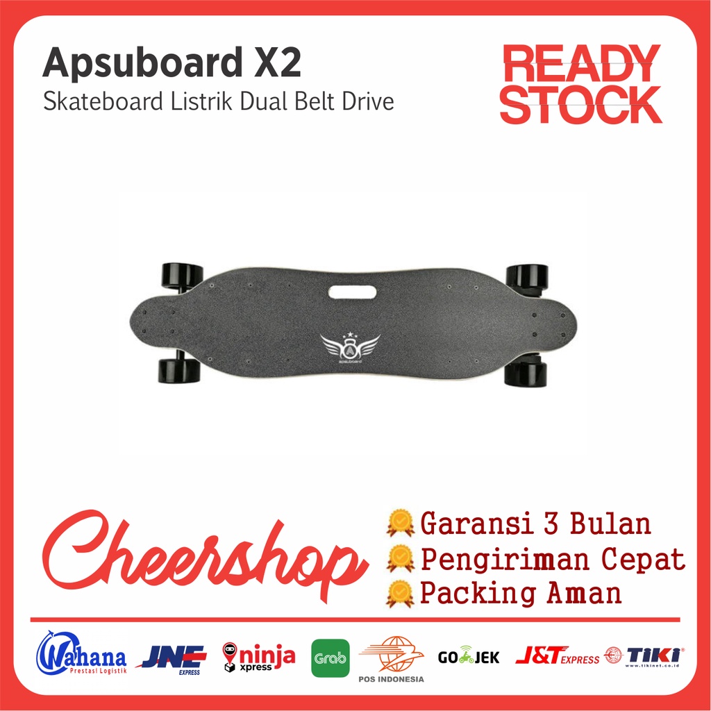 Jual Apsuboard X2 Electric Skateboard Listrik Dual Belt Drive 36V 3 ...