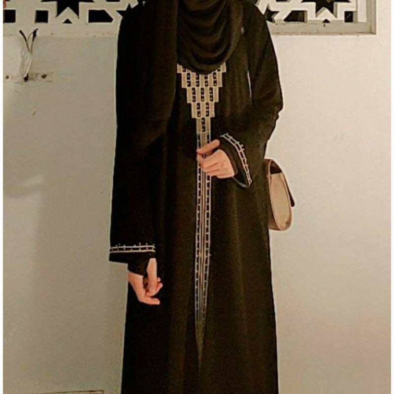 Jual ABAYA LEBARAN/ABAYA MURAH/ ALMA EXCLUSIVE ABAYA BORDIR PIRAMID ...