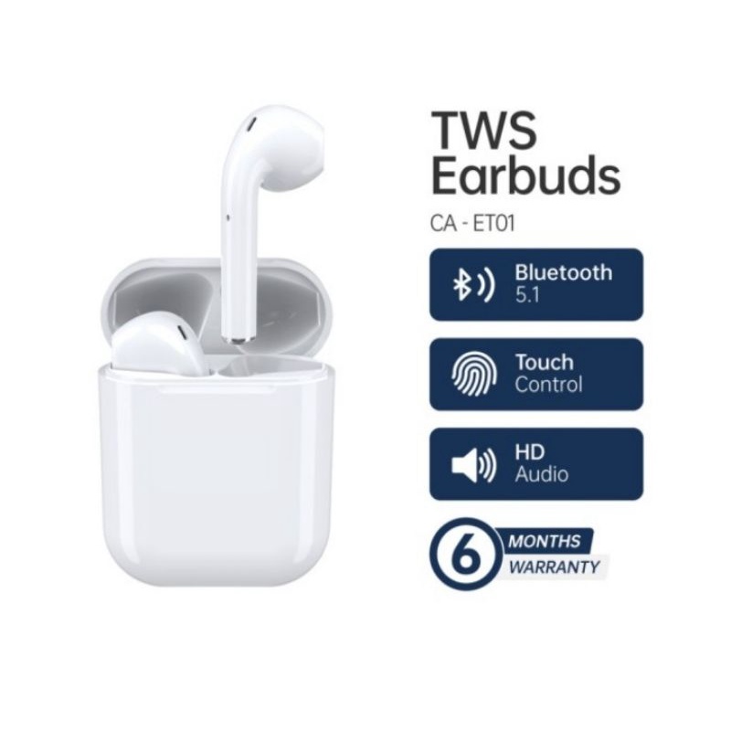 Jual CADE Wireless Earphone Airbuds Original TWS True Wireless Stereo ...