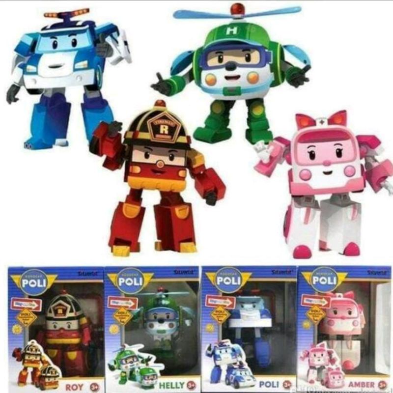 Jual Mainan Robot Figure Poly and friends set | Shopee Indonesia