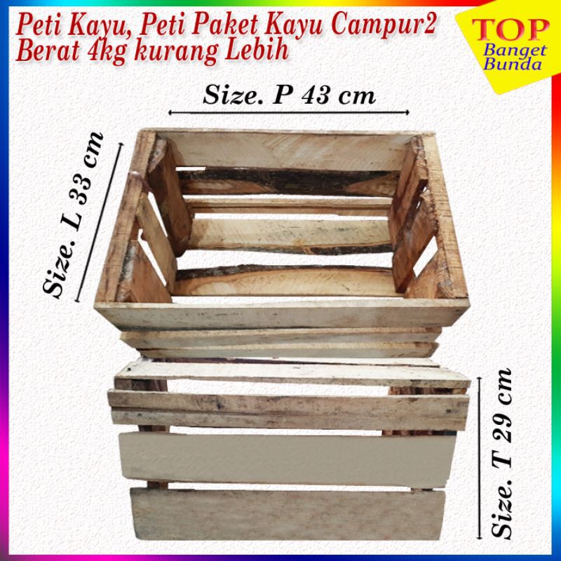 Jual Paking Kayu/Packing Kayu/Peti Kayu/ukr 42x33x29 cm/ Murah | Shopee ...