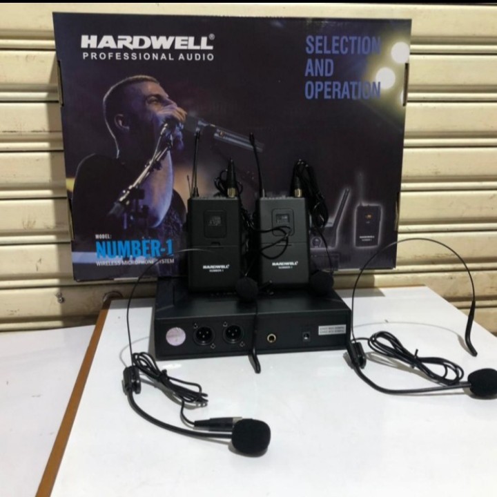 Jual Mic Wireless Hardwell Number 1 Clip On Headset Original | Shopee ...