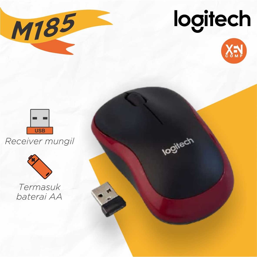 Jual Logitech Mouse Wireless M185 Original | Shopee Indonesia