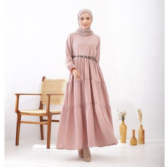 Jual Gamis Simple Elegan Premium | Zahra Dress By Fe | Shopee Indonesia