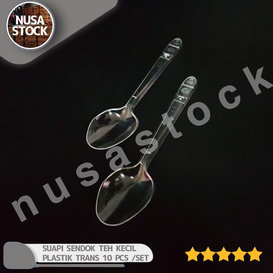 Jual SUAPI SENDOK TEH KECIL PLASTIK PS TRANSPARAN BENING 100 PCS FOOD ...