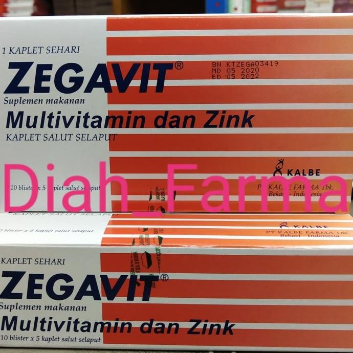 Jual ZEGAVIT Multivitamin tablet Bok Original isi 50 tablet, | Vitamin ...