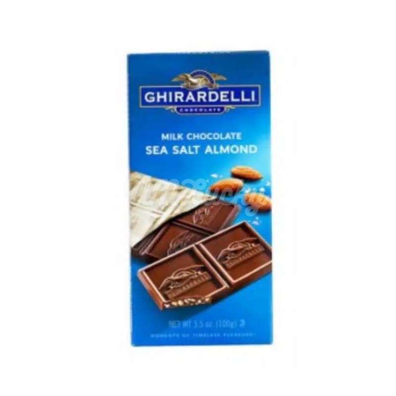 Jual Ghirardelli Cokelat Susu Rasa Garam Laut Kacang Almon 100gr - Sea ...