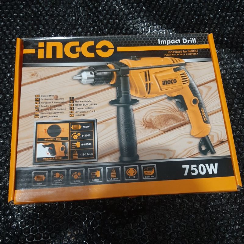 Jual Mesin Bor Tangan Beton 13mm Impact Drill 13mm Ingco ID7508 ...