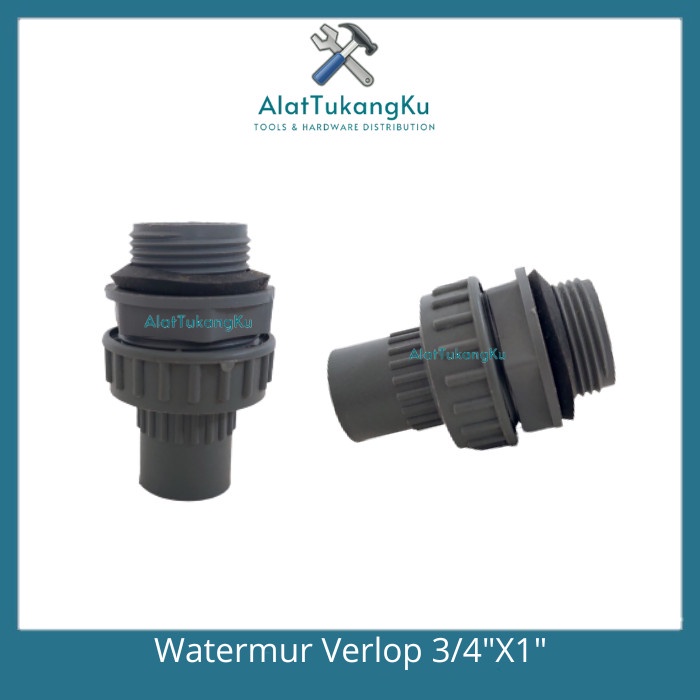 Jual Watermur Verlop 1/2"x1" Inch /Water mur Union Pompa Air PVC ...