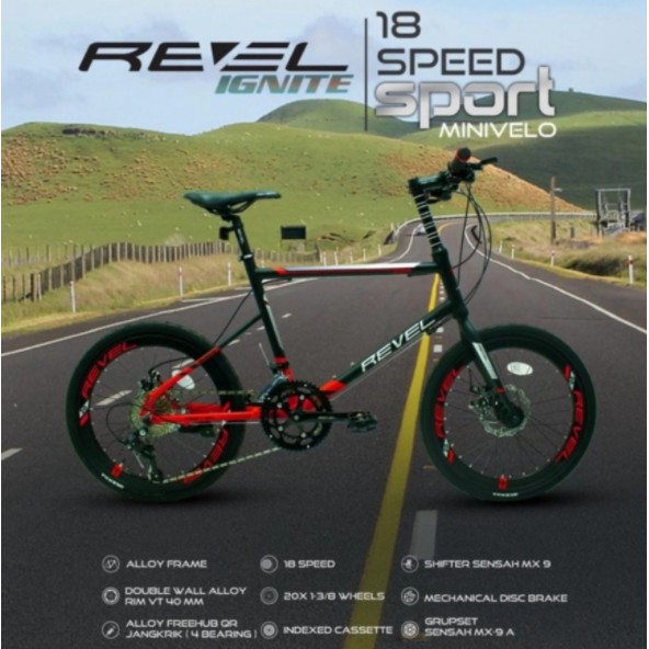 Jual Sepeda Mini Velo 20 Inch MINIVELO TREX REVEL IGNITE 18 Speed Alloy ...