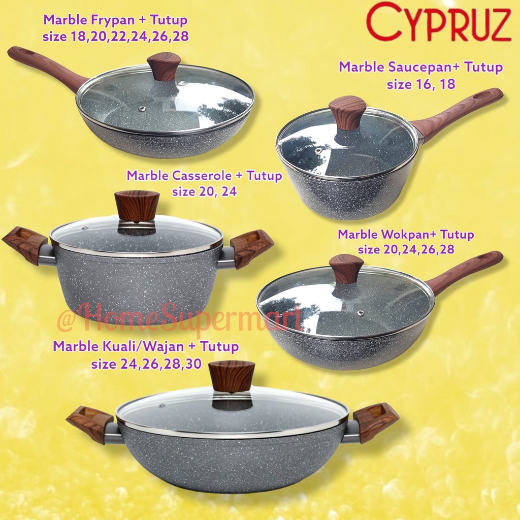 Jual Cypruz Panci Grey Anti Lengket Panci Wajan anti lengket Penggorengan anti lengket panci ...