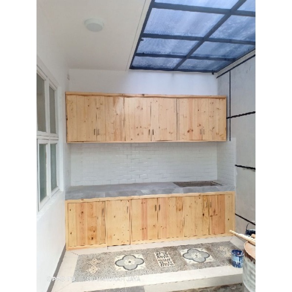 Jual kitchen shet/lemari dapur kayu jati Belanda | Shopee Indonesia