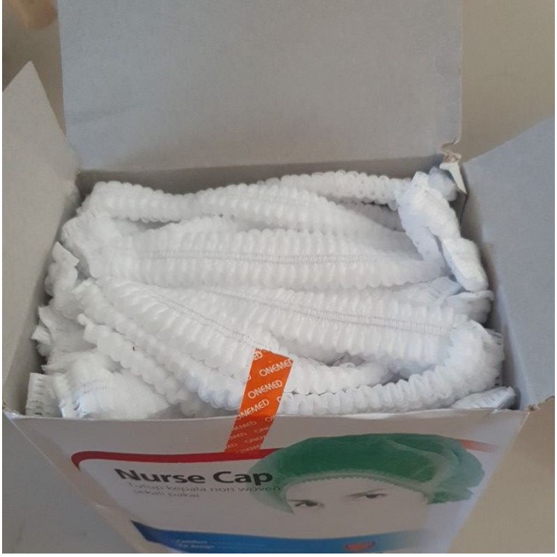 Jual NURSE CAP ONEMED ISI 100 PCS / NURSE CUP ONEMED / HAIR NET ...