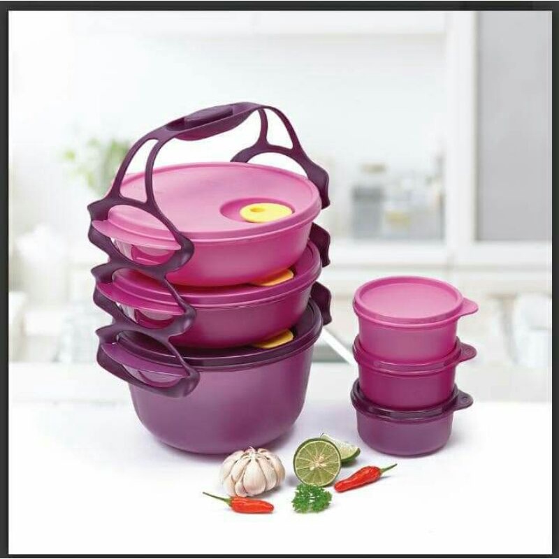 Jual Rantang Carry All bowl free rice bowl 3 pcs Rantang Tupperware ...