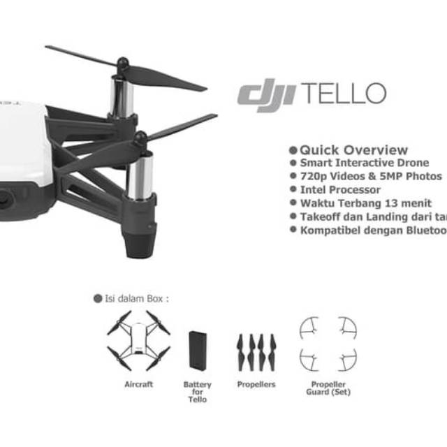 Jual Drone DJI Tello 5mp EIS FPV Camera | Shopee Indonesia