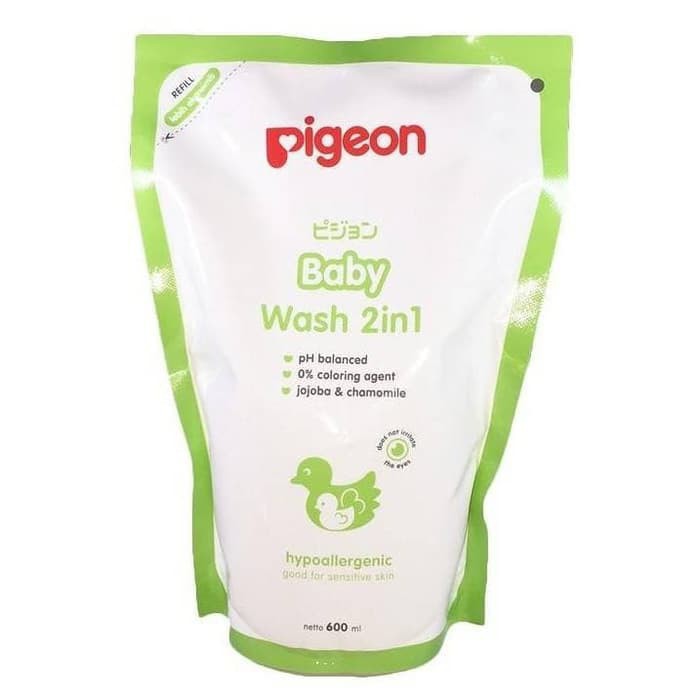 Jual Pigeon Baby Wash 2 in 1 Refill 600ml (Sabun Mandi Pigeon) | Shopee ...