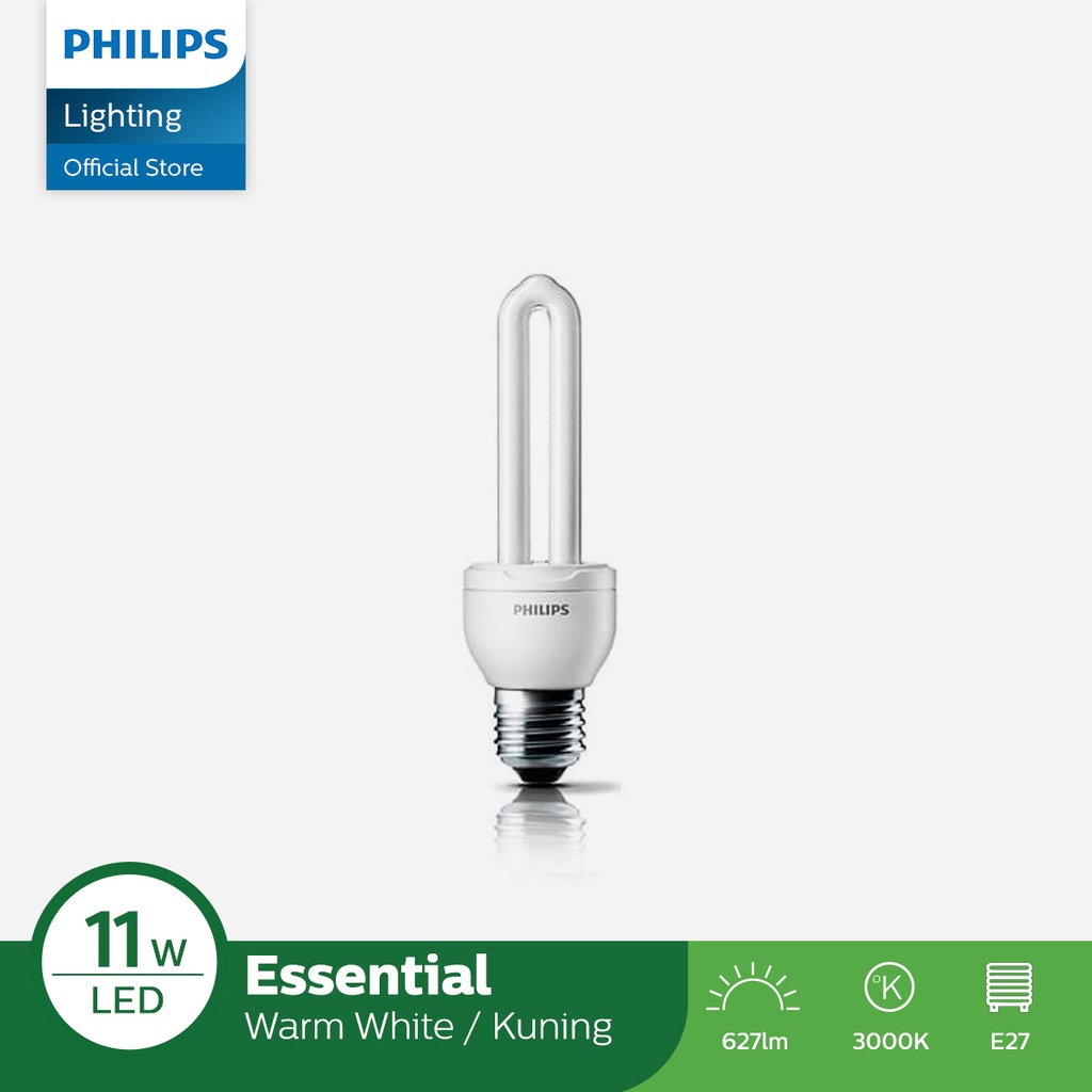 Jual Philips ESSENTIAL 11W WW E27 220V Kuning | Shopee Indonesia