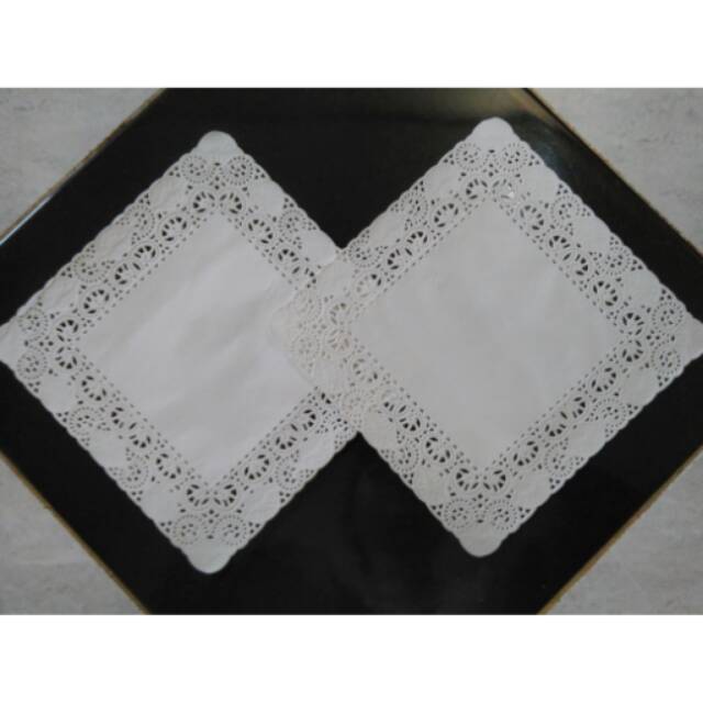 Jual alas renda/square paperdoyles 8"x8"/kertas alas 20x20cm (25pc ...