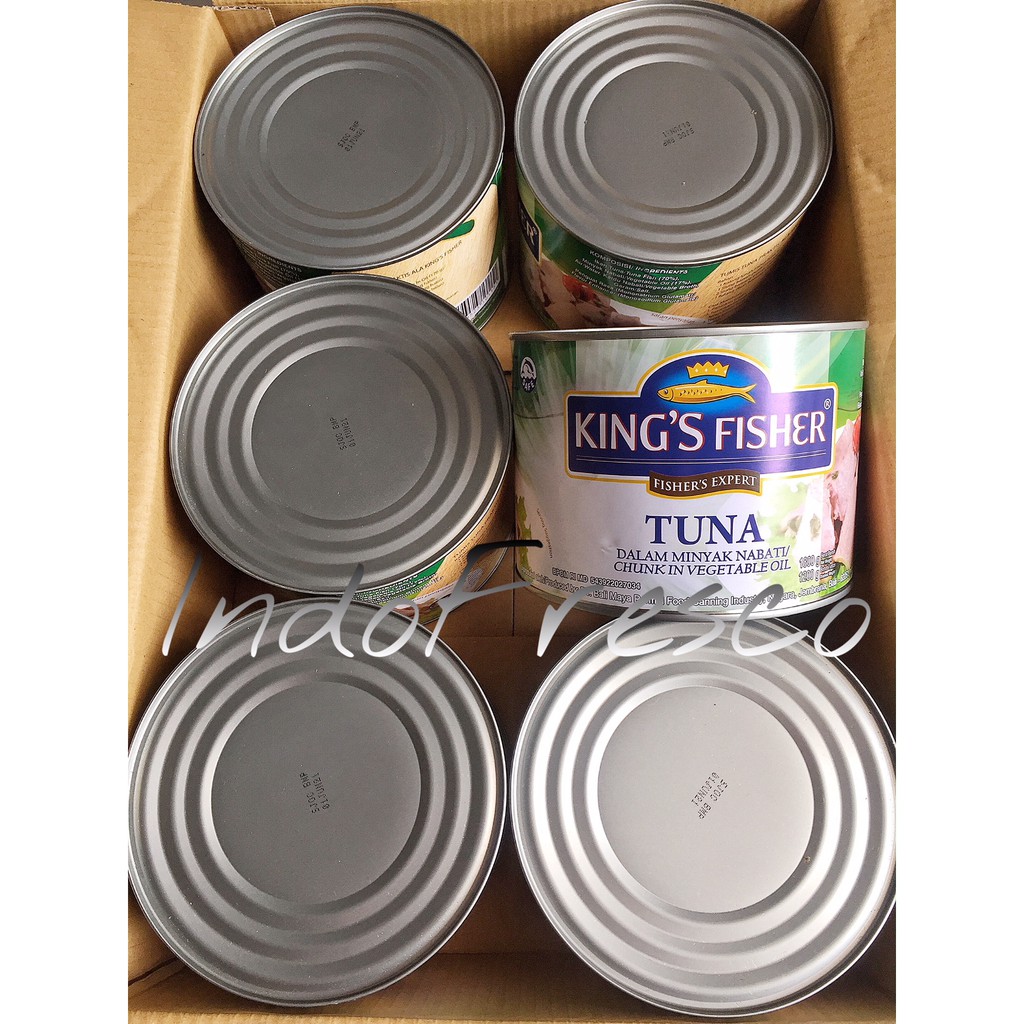 Jual King's Fisher Tuna in Oil- Tuna Kaleng 1800g- 1Dus GOSEND GRAB ...