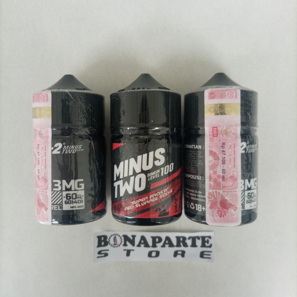 Jual LIQUID MINUS TWO V3 RED SLURPEE 3MG 60ML | Shopee Indonesia
