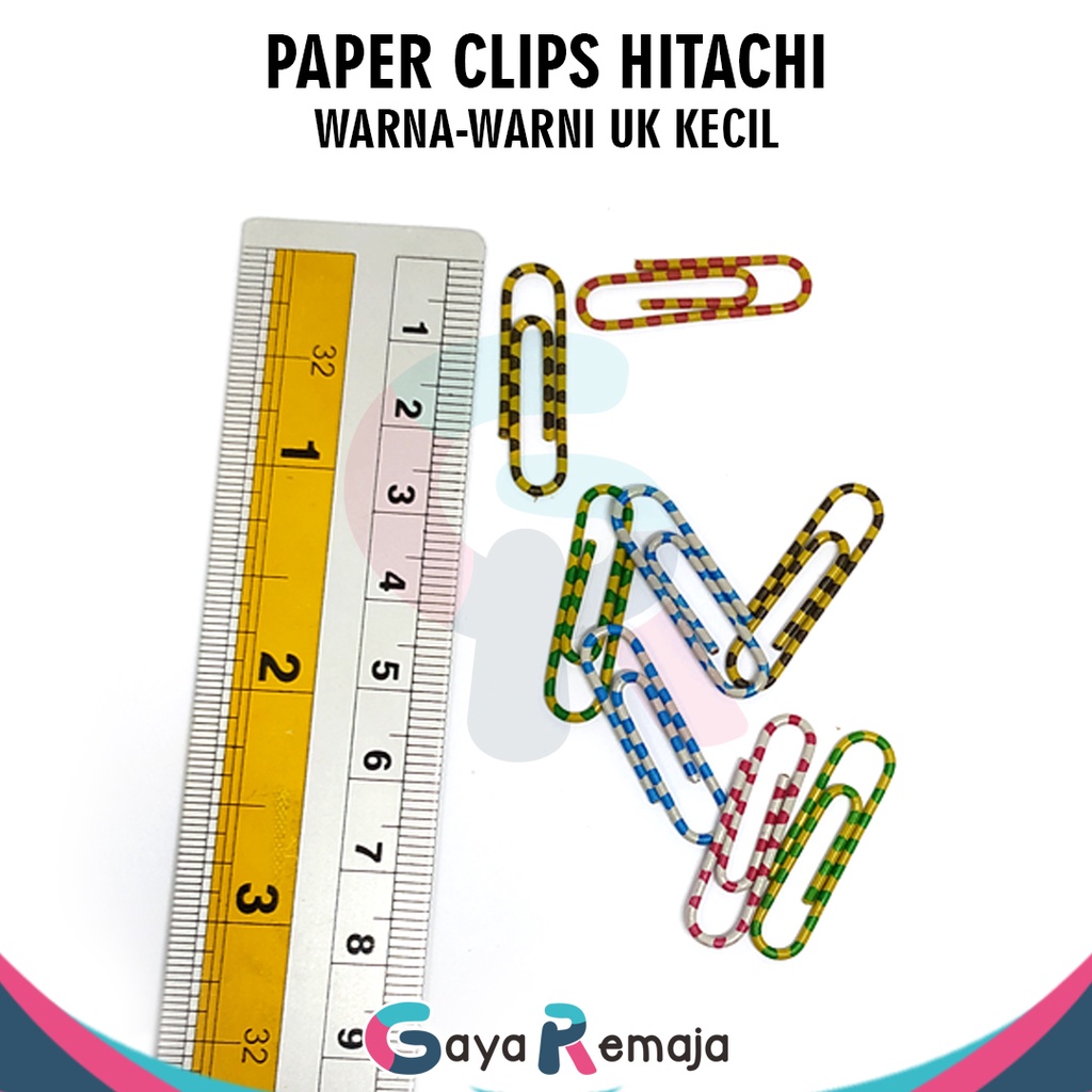 Jual Paper Clips Warna-Warni / Clip Kertas HITACHI Kecil & Besar ...