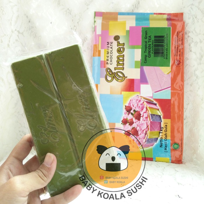 Jual ELMER COMPOUND MATCHA 330g / Green Tea Coklat Blok / Greentea ...