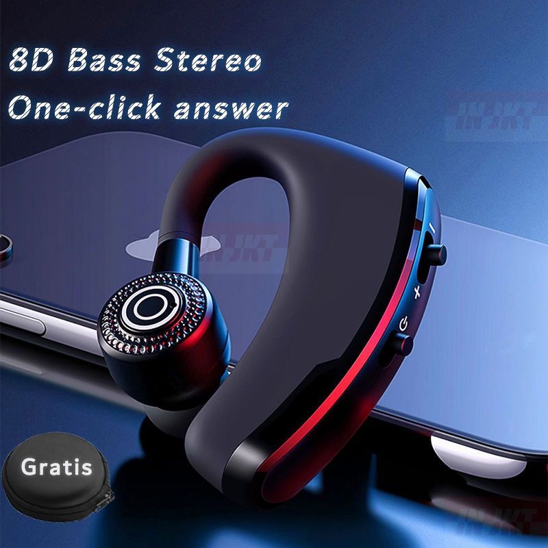 Jual Headset Bluetooth V9 / V8 8D BASS Wireles Earphone Business Sport | Shopee Indonesia