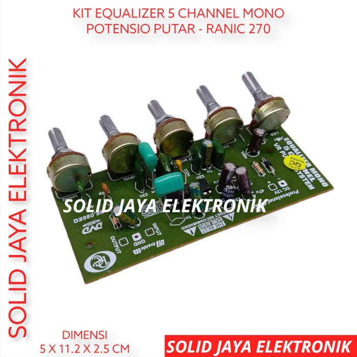 Jual KIT EQUALIZER 5 CHANNEL POTENSIO PUTAR EKUALISER EQUALISER RANIC ...