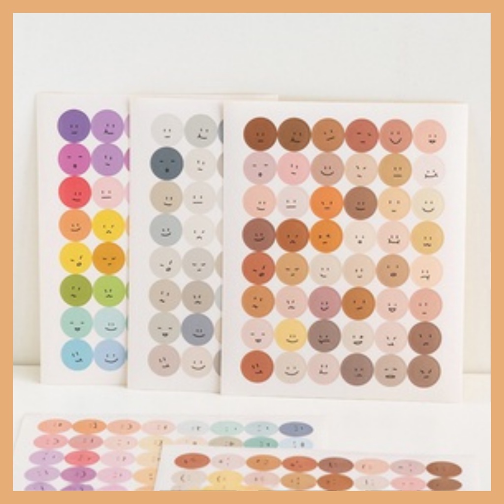 Jual Sticker Journal Smiley Face Basic Journaling Deco Scrapbook Stiker ...
