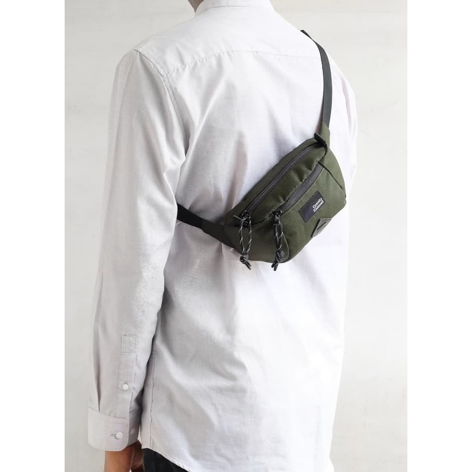 Jual Penjualan Terbanyak Waistbag Cowok Cewek GREEN "TRIP" SMALL SLING ...