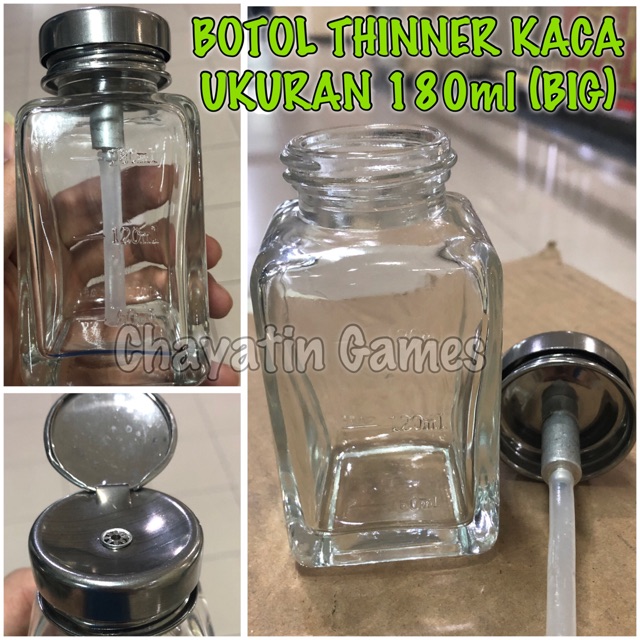 Jual Botol Thinner / Tempat Thinner KACA Ukuran 180ml - BiG | Shopee Indonesia