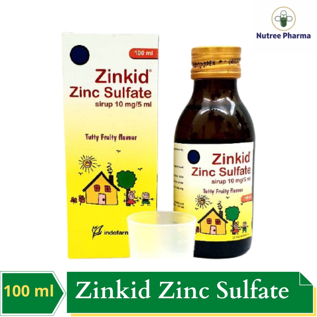 Jual Zinkid Zinc Sulfate Sirup 10mg/5ml 100ml | Shopee Indonesia
