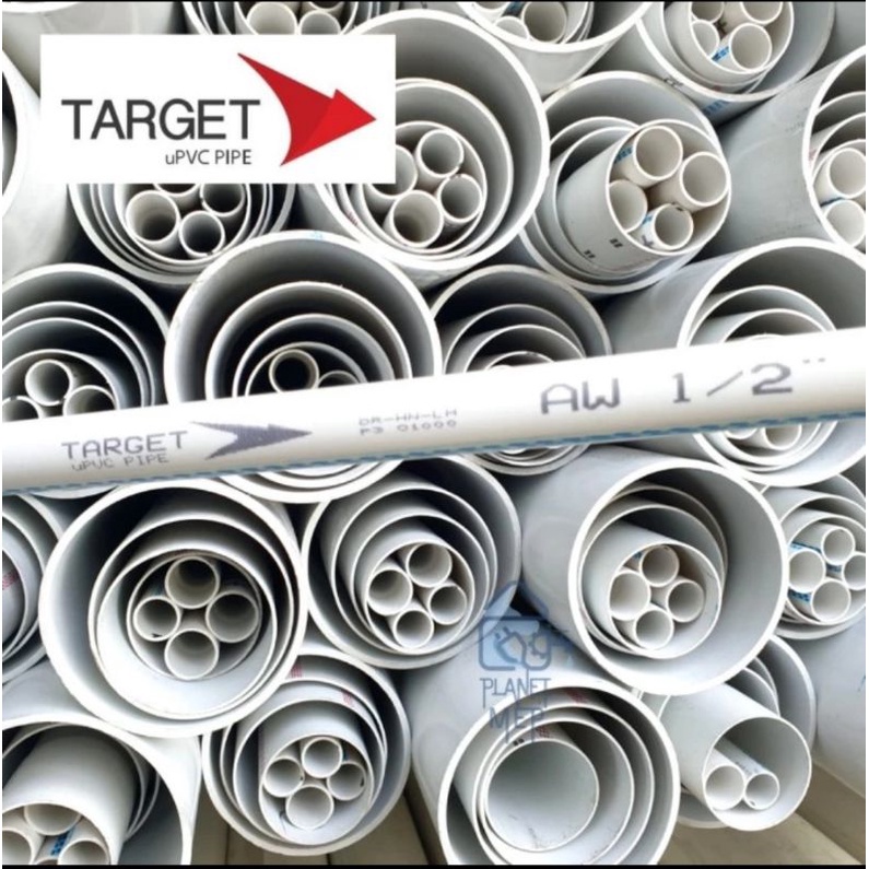 Jual TARGET PIPA uPVC AW 3 inch - 8 inch / PIPA PVC PARALON 4 METER ...