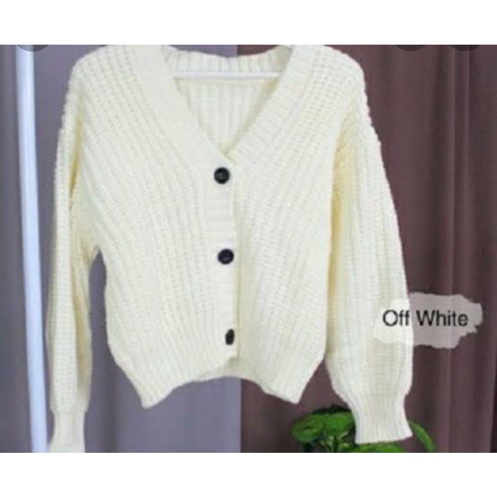 Jual Cardigan Rajut Crop Oversize Premium basic outwear (7 GET) kardigan rajut kro cardigan krop ...