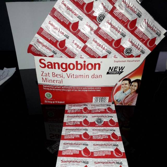 Jual Sangobion. Zat Besi, Vitamin dan Mineral. 1 strip 10 kapsul ... Jual Sangobion. Zat Besi, Vitamin dan Mineral. 1 strip 10 kapsul ...