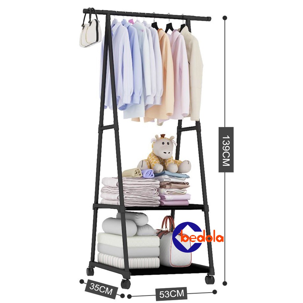 Jual Triangle stand hanger baju rak buku rak pakaian rak gantungan baju ...