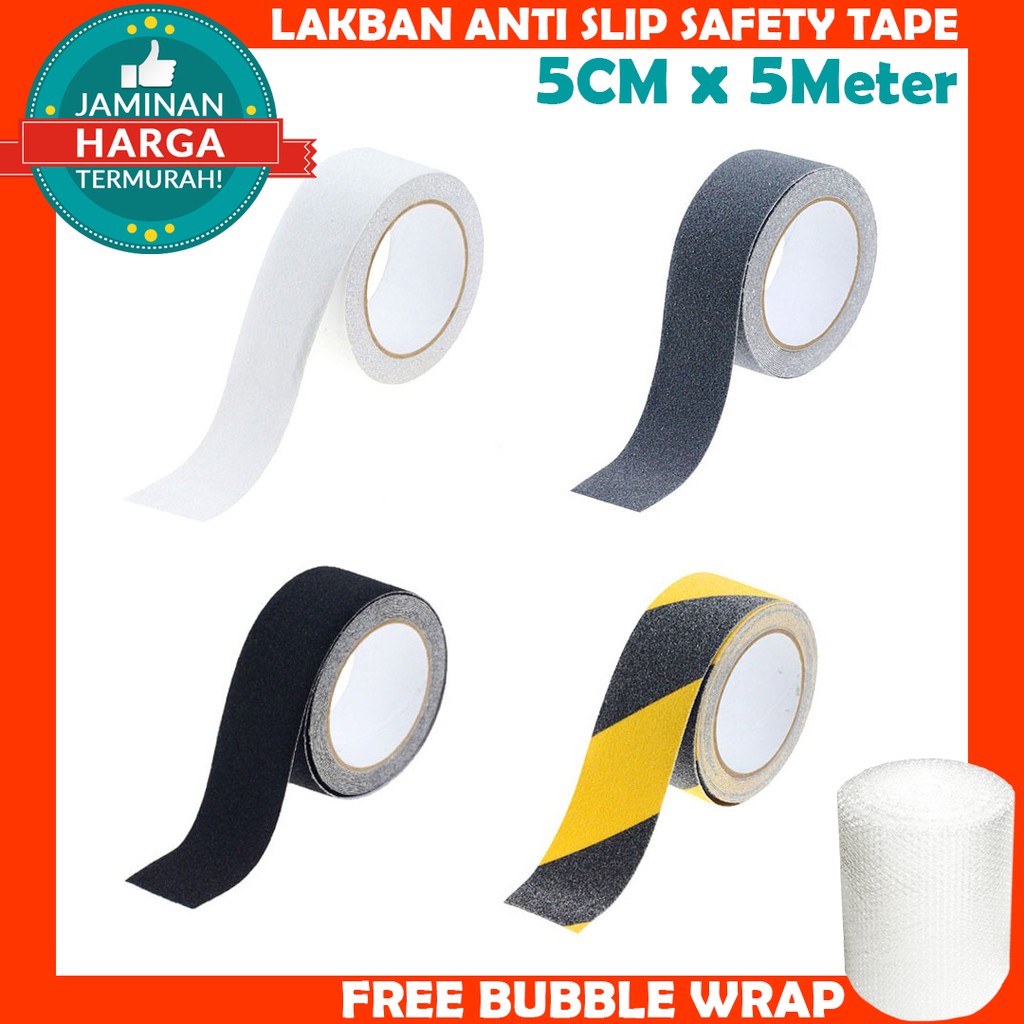 Jual Lakban Anti Slip Safety Walk Tape Anti Licin Sticker Tangga 5M x 5CM | Shopee Indonesia