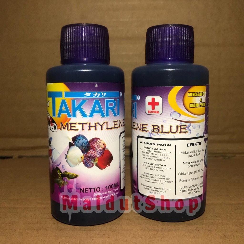 Jual TAKARI Methylene Methyline Blue Obat Biru Penyakit Ikan Sakit White Spot | Shopee Indonesia