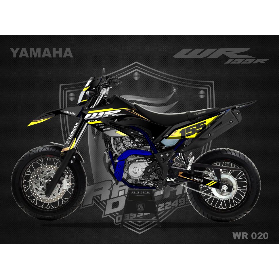 Jual Decal Sticker Yamaha WR 155 Custom Desain simple Minimalis Kode WR ...