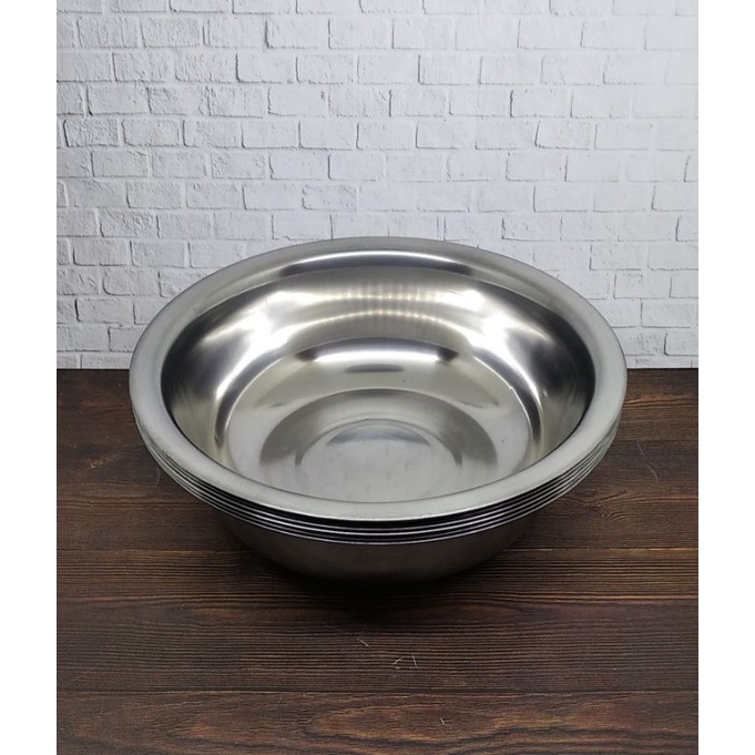 Jual MANGKOK MAKAN STAINLESS 20 CM 6 PCS MANGKOK STAINLESS BASKOM ...