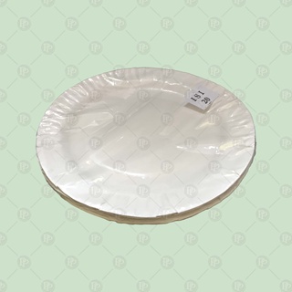 Jual [TERMURAH] PIRING KERTAS / PAPER PLATE PUTIH BESAR 22,5 cm (isi 20 ...