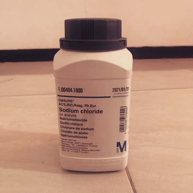 Jual NaCl Pa Natrium Chloride/Sodium Chloride Merck 1kg | Shopee Indonesia