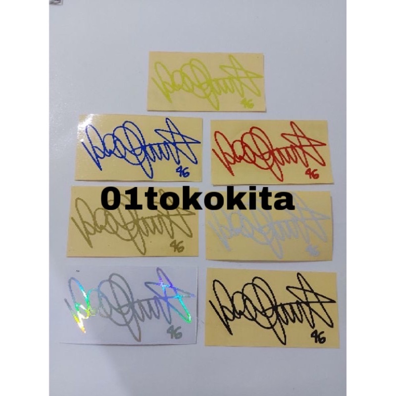 Jual STICKER CUTING TTD TANDA TANGAN VALENTINO ROSSI 46 CUTTING STIKER ...