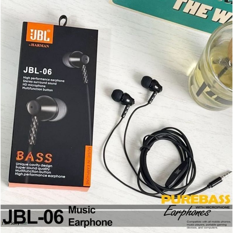Jual HF HEADSET JBL JB-06 SUPER BASS PACKING IMPORT | Shopee Indonesia