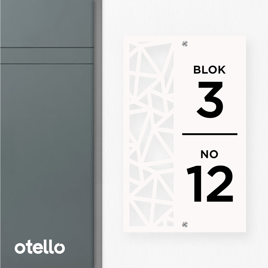Jual Otello Papan Alamat Custom Nomor Rumah Acrylic Custom Akrilik ...