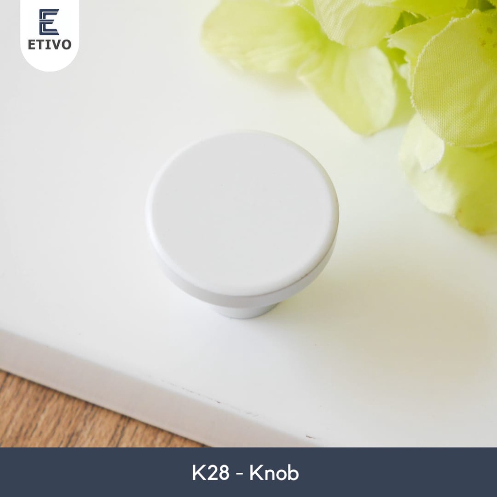 Jual K28 Cabinet Door Knob Handle Round Tarikan Pintu Laci Bulat White ...