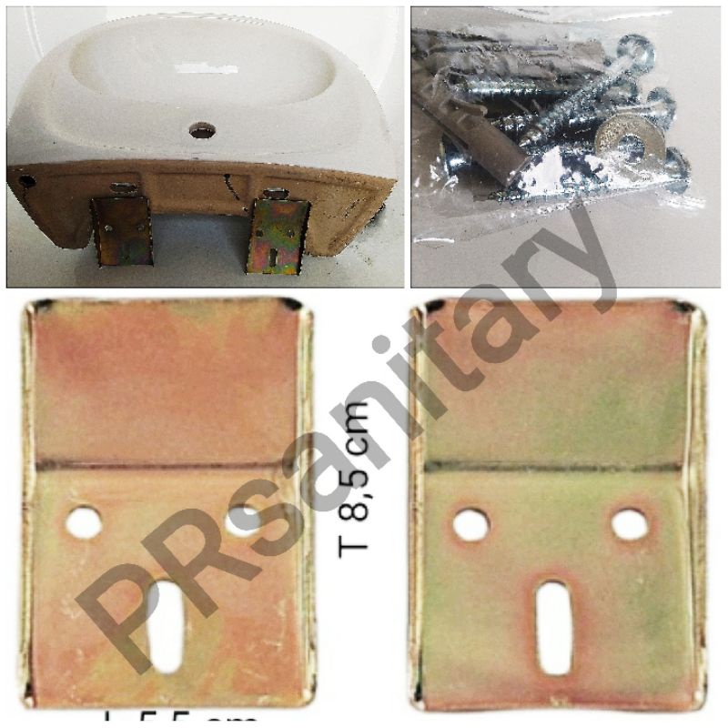 Jual Braket briket dudukan wastafel kuku siku plat penyangga washtafel ...