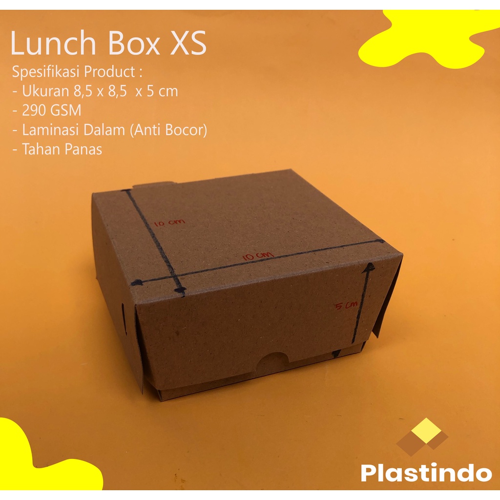 Jual Kraft Lunch Box XS | Lunch Box Mini | Kotak Dimsum Takoyaki ...