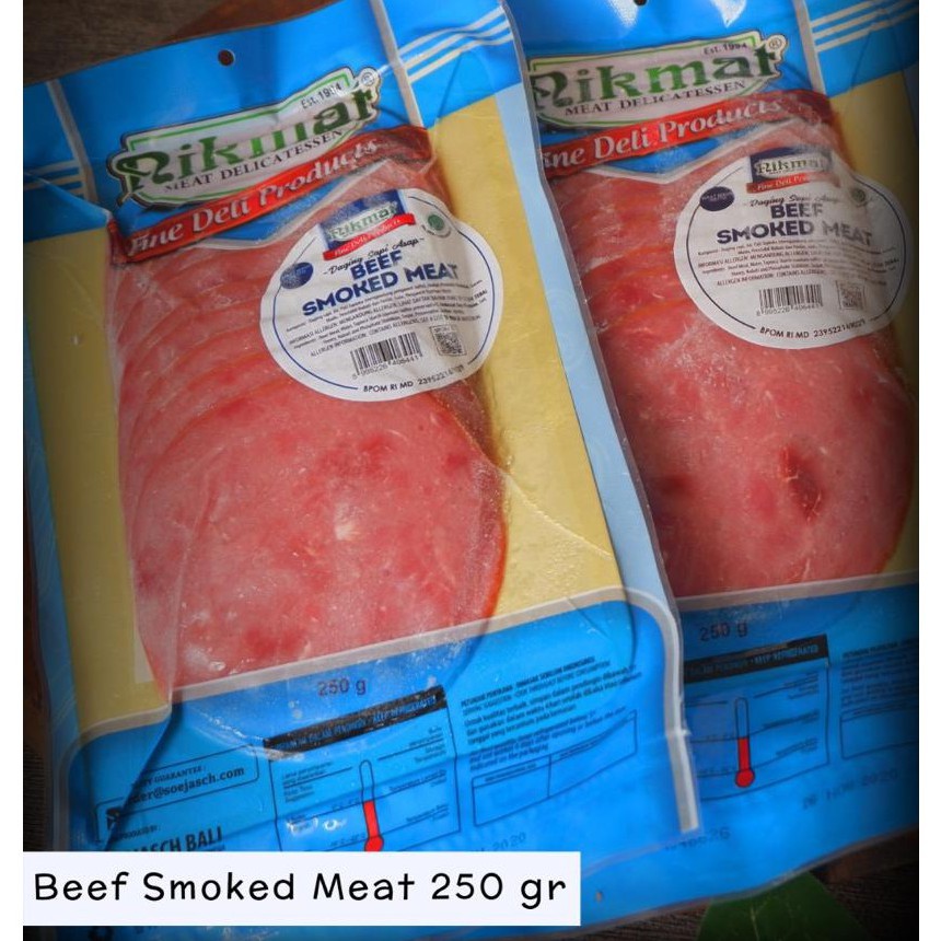 Jual NIKMAT BEEF SMOKED MEAT HALAL - DAGING SAPI ASAP | Shopee Indonesia